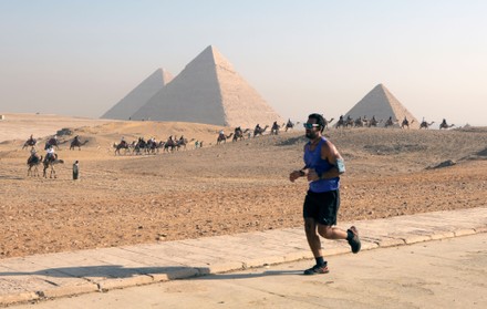 Participants Run During Fourth Edition Pyramids Editorial Stock Photo ...