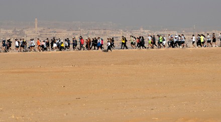 Participants Run During Fourth Edition Pyramids Editorial Stock Photo ...