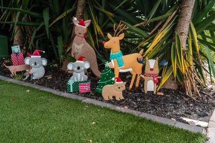 Christmas House Decorations Australian Animals Adorn Editorial Stock ...
