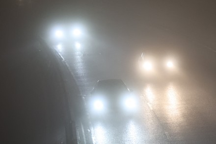 Traffic Makes Way Through Heavy Fog Editorial Stock Photo - Stock Image ...