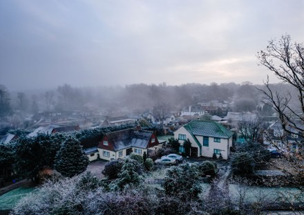 Frosty Start Homes Village Fetcham Surrey Editorial Stock Photo - Stock ...