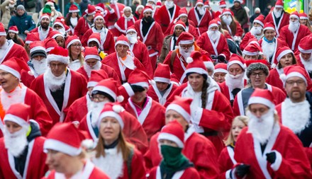 Runners Dressed Santa Take Part Charity Editorial Stock Photo - Stock ...