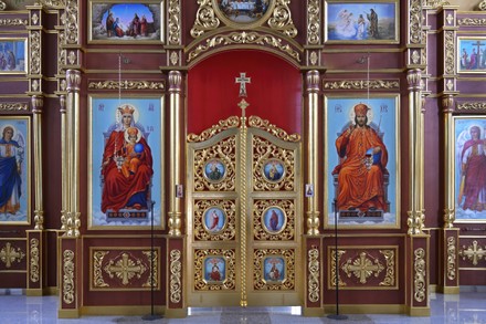 Russian Orthodox Cathedral Holy Resurrection Iconostasis Editorial Stock Photo - Stock Image ...