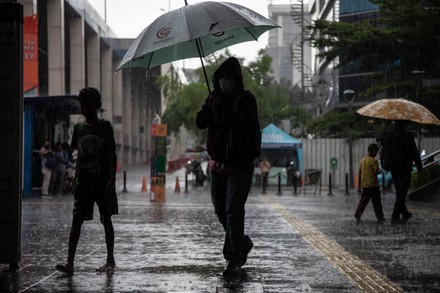 Umbrella Services Boy Serving His Customers Editorial Stock Photo ...