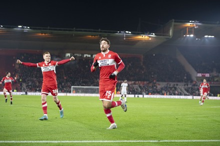 Middlesbroughs Matt Crooks Celebrates After Scoring Editorial Stock ...