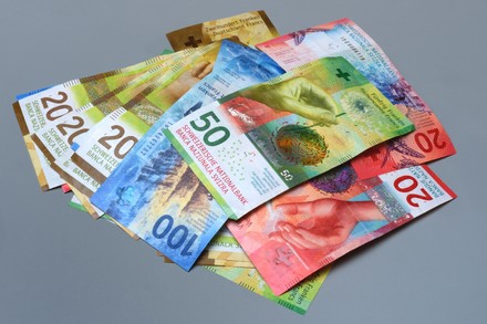 Swiss Banknotes Series 9 Switzerland Editorial Stock Photo - Stock ...