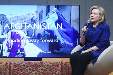 American Politician Hillary Clinton Attends Nobel Editorial Stock Photo ...