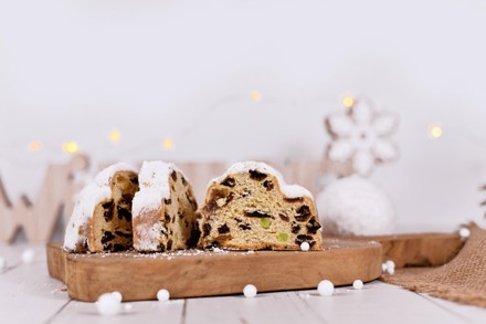 Slices German Stollen Cake Fruit Bread Editorial Stock Photo - Stock ...
