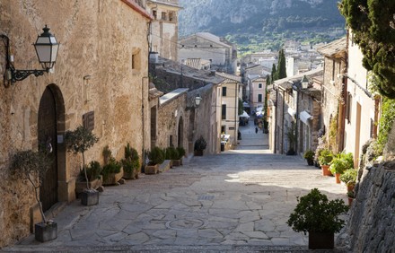 Carrer Del Calvari Stairs Calvary Pollenca Editorial Stock Photo ...