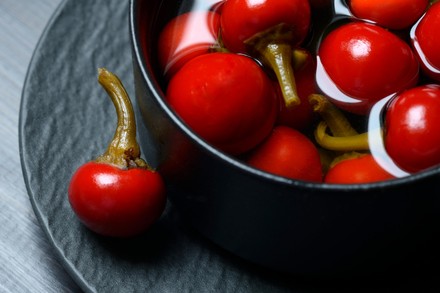 Potted Cherry Peppers Vinegar Chilli Paprika Editorial Stock Photo ...