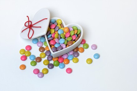 Chocolate Lentils Heartshaped Container Smartie Editorial Stock Photo ...