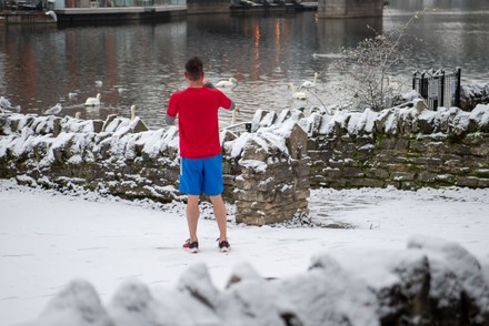 Snow No Problem This Jogger Wearing Editorial Stock Photo - Stock Image ...