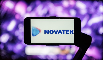 This Photo Illustration Logo Novatek Seen Editorial Stock Photo - Stock ...
