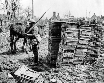 British Soldier Standing Guard Outside Improvised Editorial Stock Photo ...