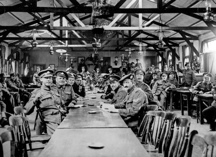 Convalescent British Soldiers Relaxing Tables Recreation Editorial ...
