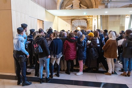 Lawyers Participants Queue Enter Temporary Courtroom Editorial Stock ...
