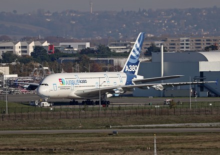 First Airbus A380 Made Maiden Flight Editorial Stock Photo - Stock ...