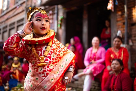 Young Girl Newar Community Dressed Bride Editorial Stock Photo - Stock ...