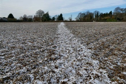 Minus Overnight Temperatures Freeze Dusting Snow Editorial Stock Photo ...