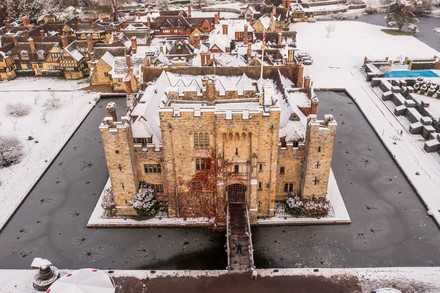 Snow Ice Covering Landscape Hever Castle Editorial Stock Photo - Stock ...