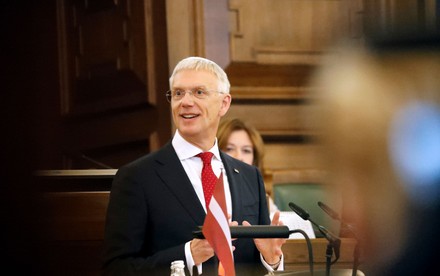 Latvian Prime Minister Krisjanis Karins Delivers Editorial Stock Photo - Stock Image | Shutterstock