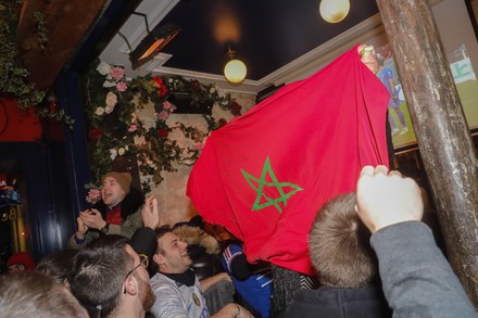 Supporter Morocco Holds Countrys Flag Fans Editorial Stock Photo ...
