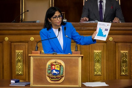 Vice President Venezuela Delcy Rodriguez Speaks Editorial Stock Photo ...