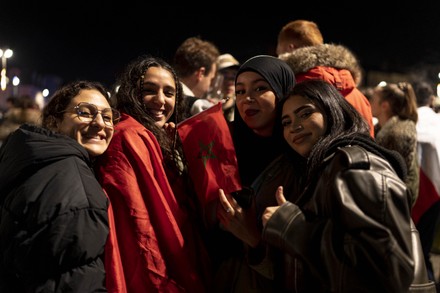 French Moroccans Celebrating Qualification France Final Editorial Stock ...