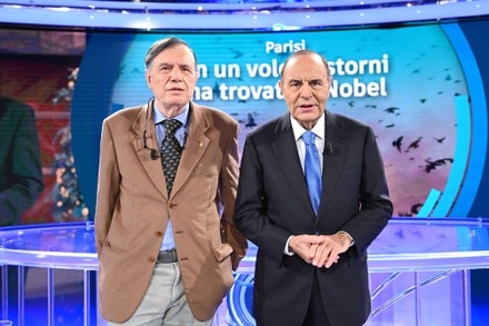 Bruno Vespa Giorgio Parisi Attends Raiuno Editorial Stock Photo - Stock ...