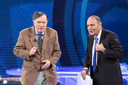 Bruno Vespa Giorgio Parisi Attends Raiuno Editorial Stock Photo - Stock ...