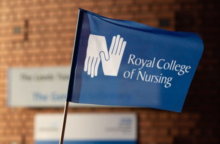 Royal College Nursing Flag Held High Editorial Stock Photo - Stock ...