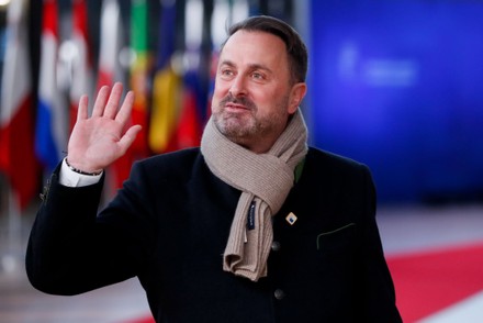 Luxembourgs Prime Minister Xavier Bettel Waves Editorial Stock Photo ...