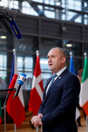 Bulgarias President Rumen Radev Talks Media Editorial Stock Photo ...