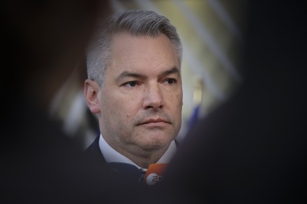 Federal Chancellor Austria Karl Nehammer Arrives Editorial Stock Photo ...