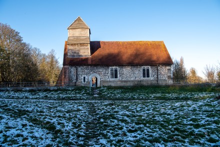 Snow Around Church St Mary Magdalene Editorial Stock Photo - Stock ...