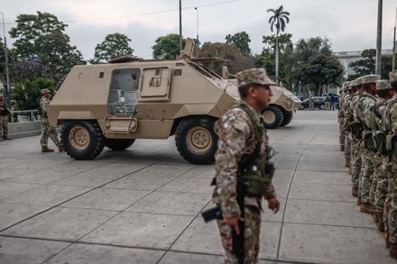 Members Armed Forces Monitor Streets Downtown Editorial Stock Photo ...
