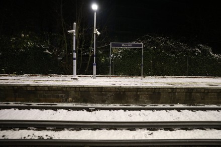 Snow Ice Cover Tracks Platform Maze Editorial Stock Photo - Stock Image ...