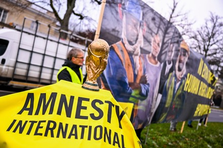 Illustration Picture Shows Protest Amnesty International Editorial ...