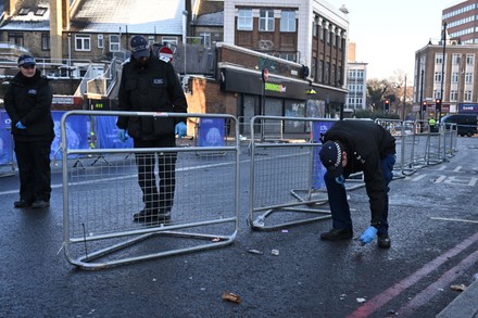 Police Officers Search Area Outside Brixton Editorial Stock Photo ...