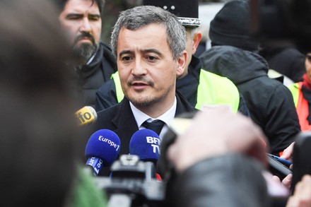 Prime Minister Gerald Darmanin Talks Journalists Editorial Stock Photo ...