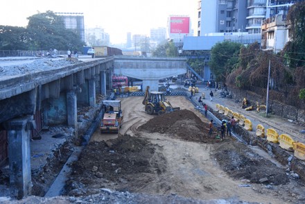 Gokhale Bridge Repairing Work Underway Andheri Editorial Stock Photo ...