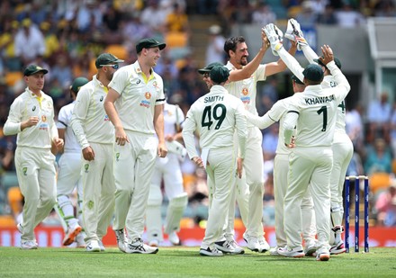 Mitchell Starc Australia Celebrates Teammates After Editorial Stock ...