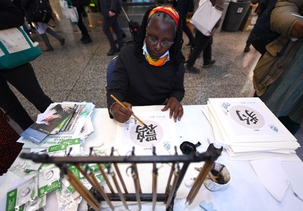 Participant Experiences Writing Chinese Calligraphy China Editorial ...
