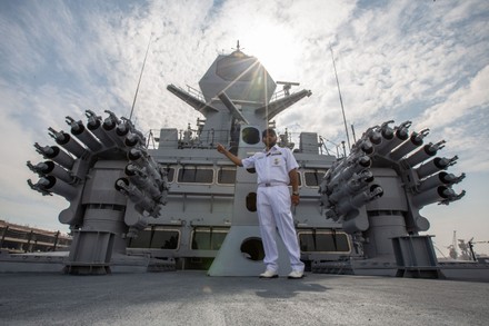 Indian Navy Officer Stands Front Indigenous Editorial Stock Photo ...