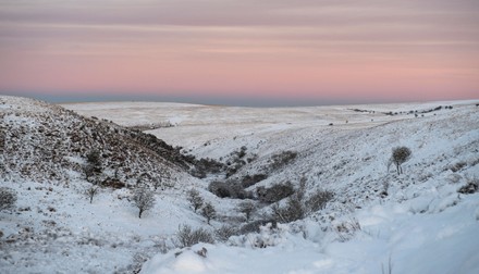 Snow Scenes Around Dunkery Exmoor National Editorial Stock Photo ...