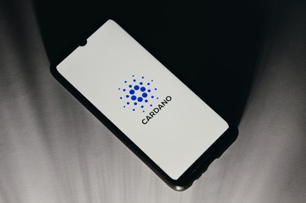 This Photo Illustration Cardano Logo Displayed Editorial Stock Photo ...