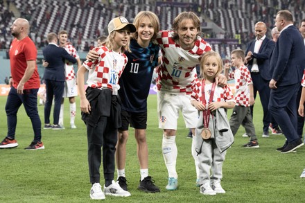 Luka Modric Croatia Celebrates His Children Editorial Stock Photo ...
