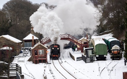 Santa Special Steam Train Passes Through Editorial Stock Photo - Stock ...
