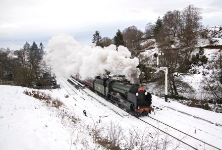 Santa Special Steam Train Passes Through Editorial Stock Photo - Stock ...