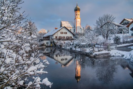 Uffinger Ach Parish Church Winter Uffing Editorial Stock Photo - Stock ...